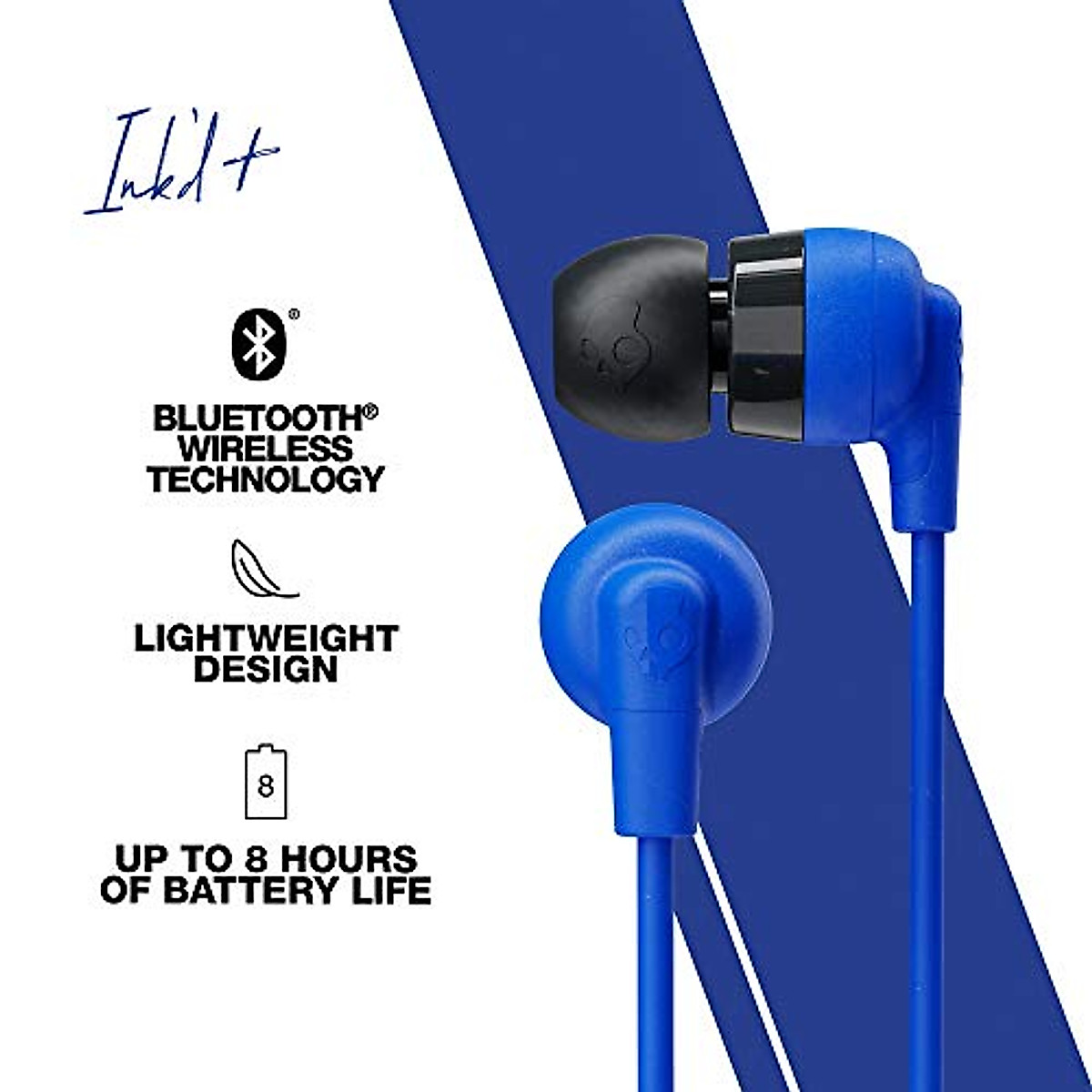 Skullcandy Ink'd+ In-Ear Wireless Earbuds - Blue (Discontinued by Manufacturer)
