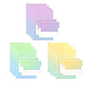 IMagicoo 36 Lovely Cute Writing Stationery Paper Letter Set with 18 Envelope + 1 Sheet Label Seal Sticker (8.3x5.6 Inch)