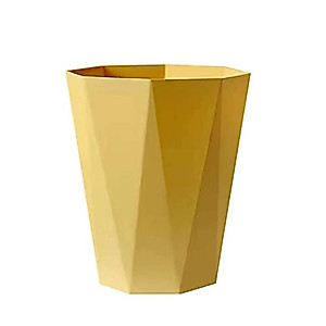 Diamond Shape Trash can Without Cover, Plastic Material is Strong and Durable, Simple Geometric Office Wastebasket, Suitable for Families, bathrooms, Kitchens, Dressers, bedrooms, Light Blue