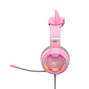 HAVIT H2233D Cat Ear RGB Gaming Headset with Volume Control & Microphone Mute Button