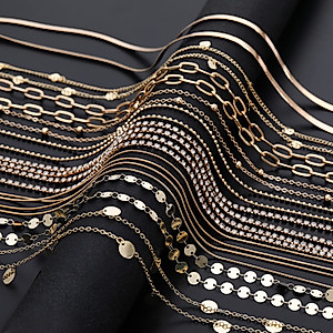 Honsny Waist Chain for Women, 14K Gold Beach Bikini Belly Chain Jewelry Waist Beads Body Chain, Summer Waist Body Chain Set for Teen Girls