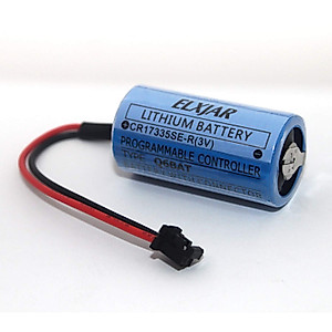elxjar (5-Pack) 3V PLC Lithium Replacement Battery for Mitsubishi Q6BAT, 130376, CR17335SE-R, BKO-C10811H03 - PLC Programmable Logic Control