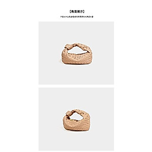 Leather Woven Ladies Tote Bag Underarm Bag Casual Diamond Grid Cloud Shoulder Bag caramel