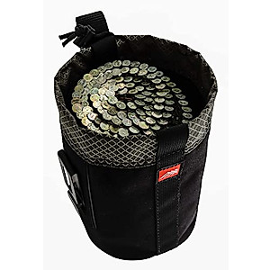 Diamondback DB Sax2 Tool Pouch with Belt Clip - Modular Clip On Tool Pouch for Belts, Vests, and Panels - Ideal Carpenter and Electrician Pouch for Nails, Screws & Fasteners (Black)