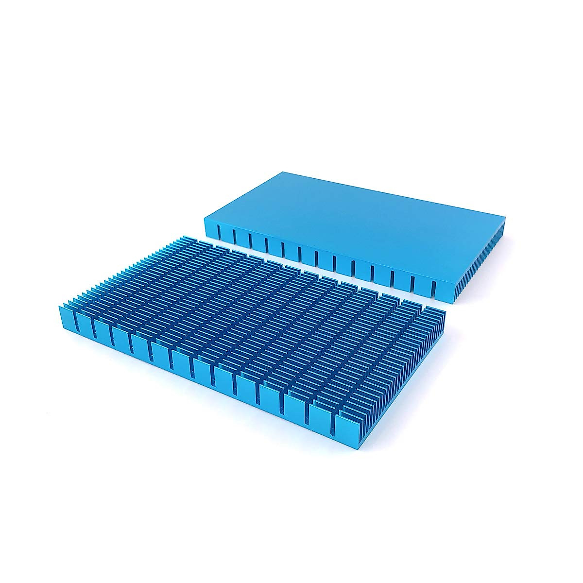 Awxlumv Large Heat Sink 5.9x3.35x0.47 inch / 150x85x12mm Blue Tone Heatsinks Module Cooler Cooling Fins Board Radiator for PCB Board LED Motherboard