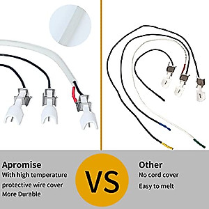 Apromise 7628 Grill Igniter Replacement - Upgraded Grill Igniters for Weber Genesis E/S/EP/CEP 310 320 Series Grills (2011-2016) with Front-Control | 4 Outlets
