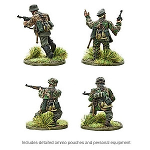 WarLord Bolt Action Waffen-SS WWII SS-Grenadier Figures 1:56 Military Table Top Wargaming Plastic Model Kit 402012101