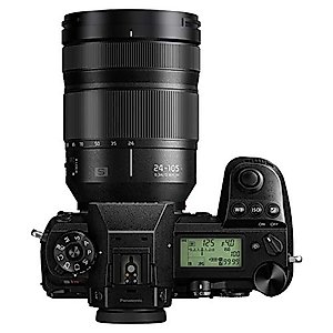 Panasonic LUMIX S1R Full Frame Mirrorless Camera with 47.3MP MOS High Resolution Sensor, 24-105mm F4 L-Mount S Series Lens, 4K HDR Video and 3.2” LCD - DC-S1RMK