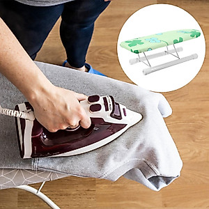 Homoyoyo Clothes Ironing Board Tabletop Ironing Board Portable Ironing Board Small Ironing Board Mini Ironing Board Compact Ironing Board Ironing Supply Travel Simple Ironing Table Fabric