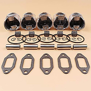 Laliva tools - 5Pcs/lot 48mm Piston Pin Ring Bearing Gasket Kit For HUSQVARNA 365 365XP Jonsered 2065 2165 Gasoline Chainsaw Parts 12mm Pin