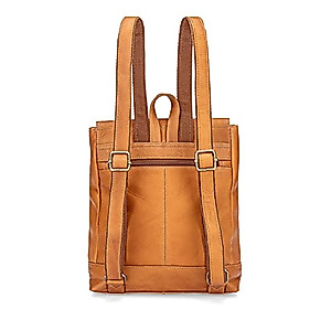 Le Donne Leather Luna Women’s Backpack– Premium Full-Grain Colombian Vaquetta Leather Backpack, 9" x 11" x 4" (BLACK)