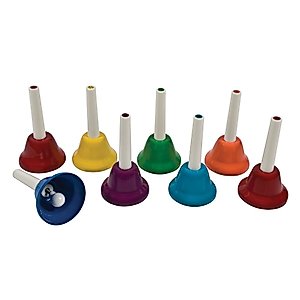 West Music HB801: 8-Note Diatonic Handbell Set with Durable Case - Perfect for Classroom, Choir, and Personal Use