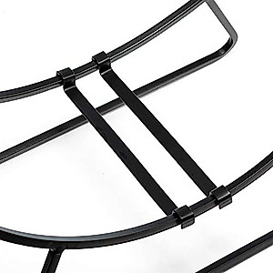 DOEWORKS 23 Inches Solid Steel Log Hoop Heavy Duty Firewood Racks