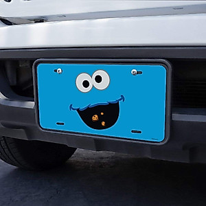 GRAPHICS & MORE Sesame Street Cookie Monster Face Novelty Metal Vanity Tag License Plate