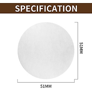 500 Pcs Coffee Paper Filter for Espresso Coffee Maker, 51 mm Unbleached Espresso Filter Puck Screen Portafilter Paper Compatible with Breville Barista, Mr. Coffee and Other Espresso Machine