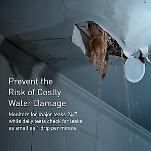 Moen 900-002 Flo Smart Water Monitor and Automatic Shutoff Sensor, Wi-Fi Connected Water Leak Detector for 1-1/4-Inch Diameter Pipe