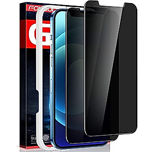 Fotbor for iPhone 12 Pro Max Privacy Screen Protector, Privacy Screen Protector for iPhone 12 Pro Max [2X Anti-Spy] Shatterproof 9H Tempered Glass Film for Apple iPhone 12 Pro Max 6.7" (2 PACK)