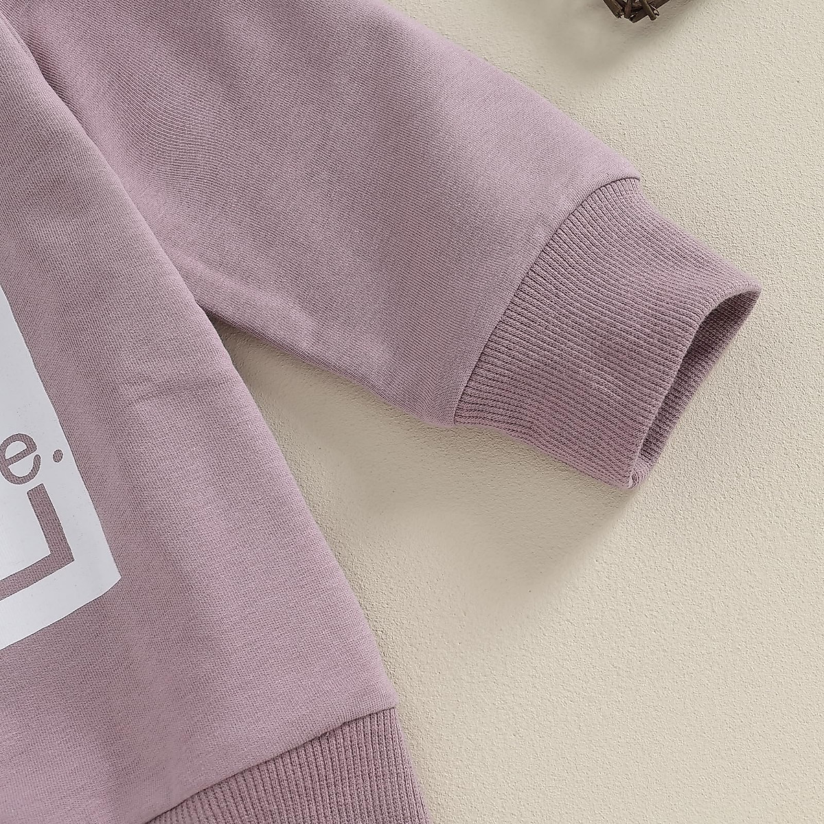 Toddler Baby Girl Clothes Long Sleeve Letter Print Sweatshirt and Stretch Jogger Pants Newborn Fall Winter Outfit (Mama is My Bestie Purple, 18-24 Months)