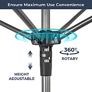 STO STO Umbrella Clothesline for Laundry, 4-Arm 12 Lines with 164 Feet Drying Space, Steel Frame, Adjustable Height, Outdoor Umbrella Rotary Drying Rack, Collapsible Clothes Drying Rack for Backyard