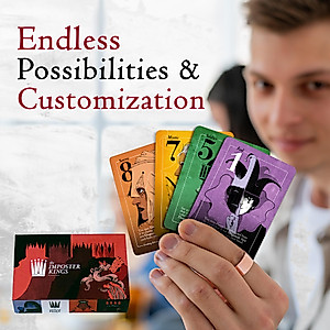 Imposter Games The Imposter Kings, Card Games of Strategy & Intrigue for 2-4 Players Age 8 & up, with a Well-Illustrated Deck of Cards, Exciting Alternative to Adult Board Games or Kids Games
