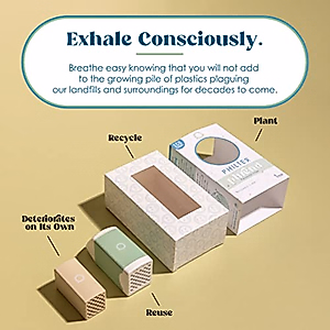 PHILTER Labs PHREND Plant-Based Personal Air Filter - Up to 500 Exhales per Filter - Silicone Mouthpiece and Reusable Aluminum Case with Patented 5-Step Odor and Smoke Eliminator System