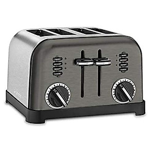 Cuisinart CPT-180BKS Classic 4-Slice Toaster, Black/Stainless Steel - Certified Refurbished