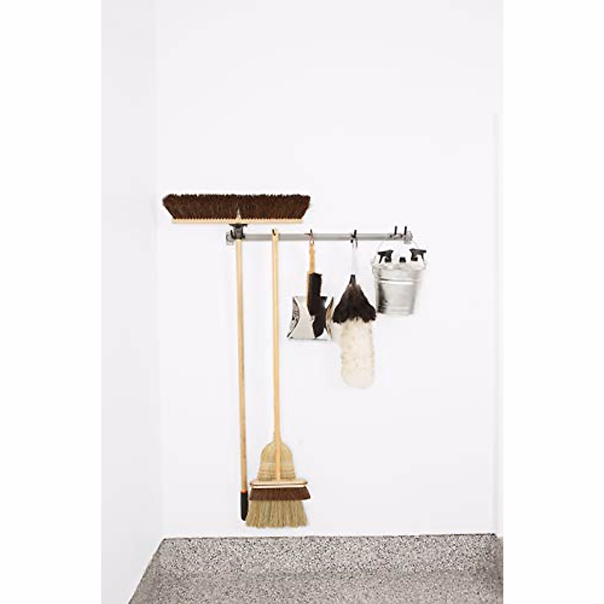 Monkey Bars Storage Mop & Broom 200-LBS Customizable Organizer Wall Mount