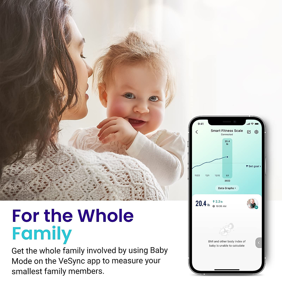 Etekcity Scale for Body Weight, Smart Digital Bathroom Weighing Machine with Body Fat for People, Accurate Bluetooth BMI Measurement, Body Composition Analyzer, 400lb