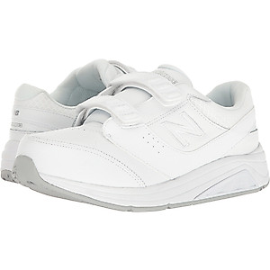 New Balance Women's 928 V3 Hook and Loop Walking Shoe, White/White, 7 Narrow