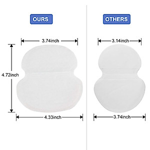 Large Underarm Sweat Pads for Women and Men Fight Hyperhidrosis [100 PCS], CANAGROW Comfortable Unflavored, Non Visible, Extra Adhesive, Disposable, Sweat Free Armpit Protection
