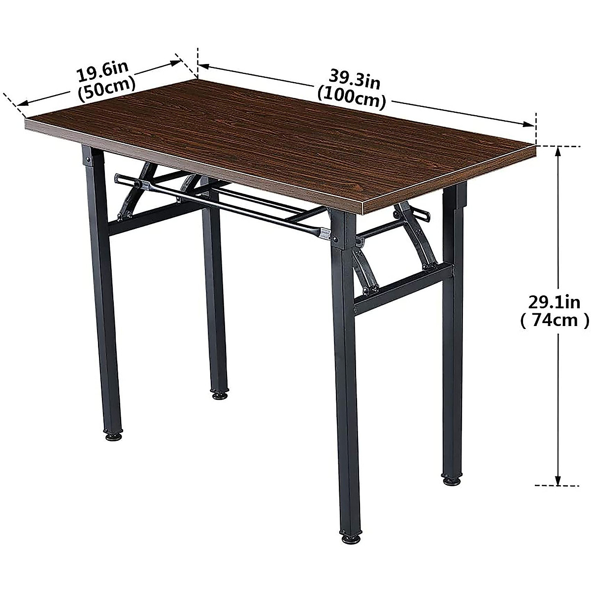 Computer Desk Folding Table No-Assembly Modern Desk for Small Spaces Study Writing Desk with Storage Shelf Desks for Home Office