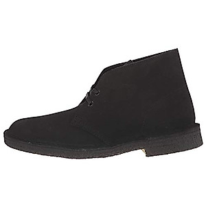 Clarks Men's Desert Chukka Boot, Black Suede 1, 8
