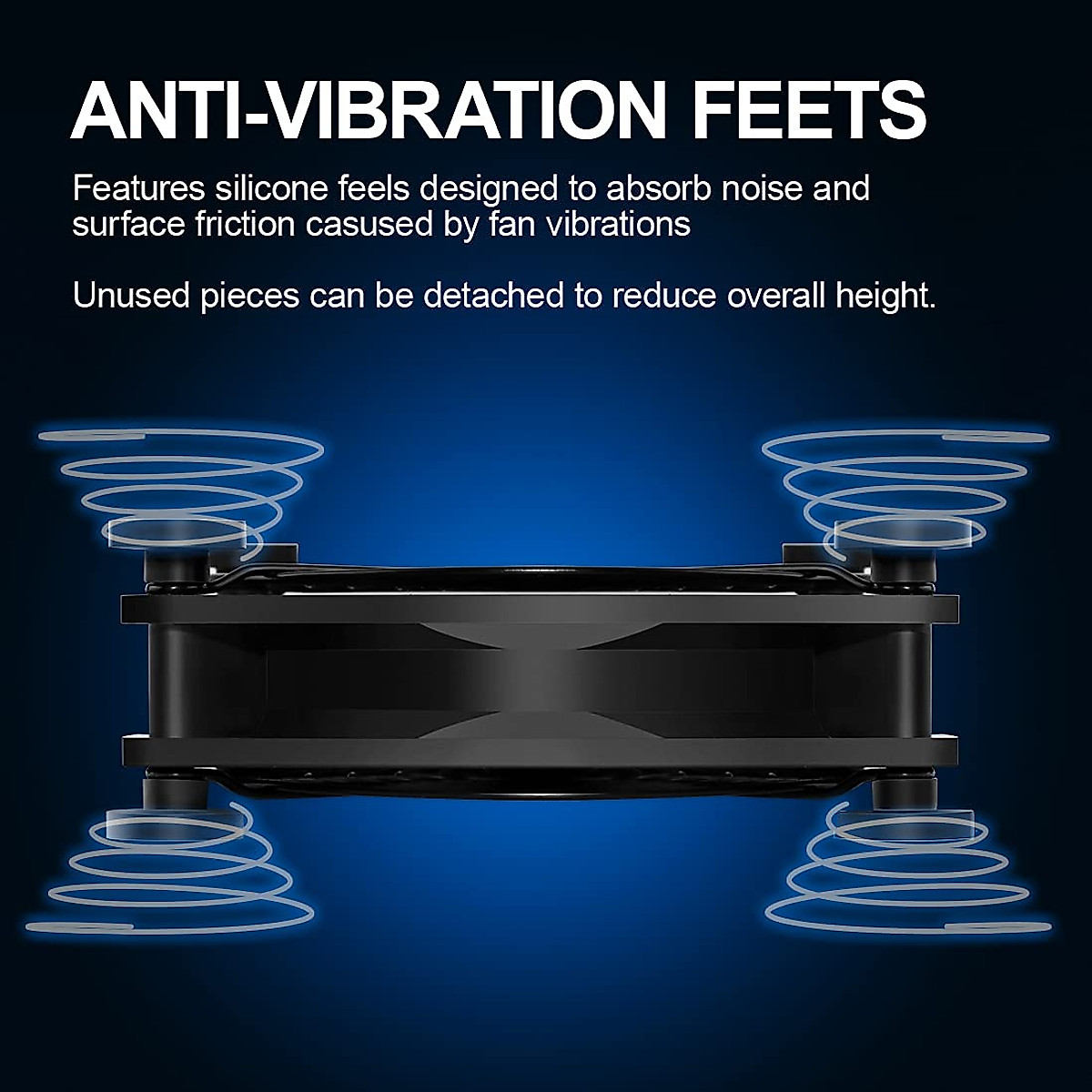 SNOWFAN Daul USB Computer Fan, 120mm Fan Silent Fan with Variable Speed Controller for Receiver DVR PlayStation Xbox Computer Cabinet Cooling (120mm, Black, 2)