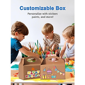 Shallive Mermaid Party Treat Boxes 30 Pcs Pink Scale Candy Cookies Gift Box DIY Favor Bags Snack Goodies Cardboard Gable Box with Handles Perfect for Girls Under the Sea Theme Birthday Party Gift Giving Baby Shower Decoration