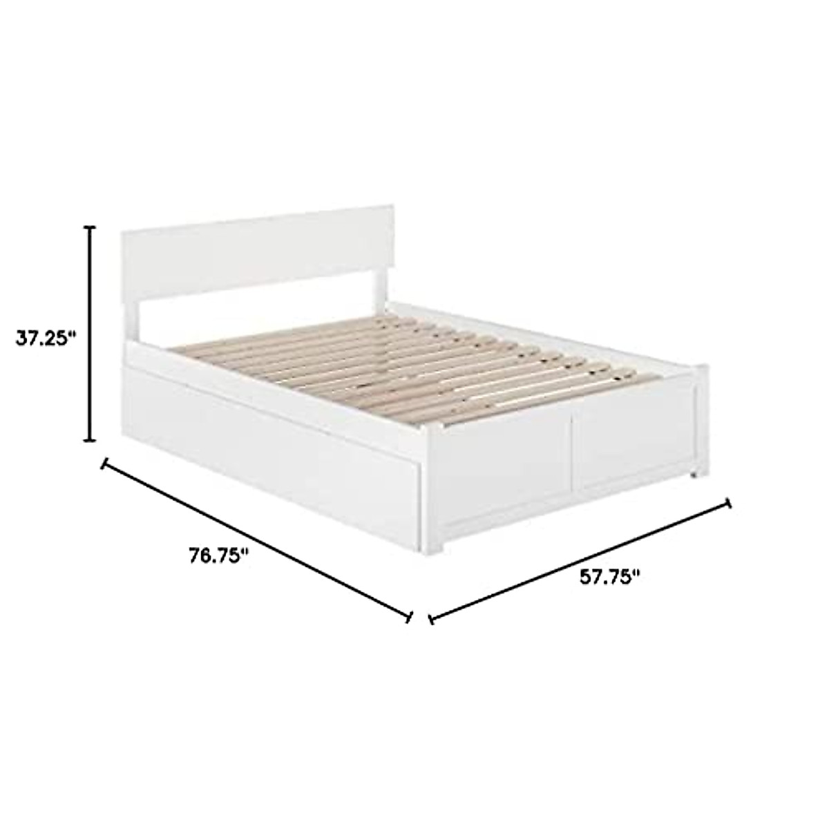 Atlantic Furniture AR8132052 Orlando Platform, Full, White