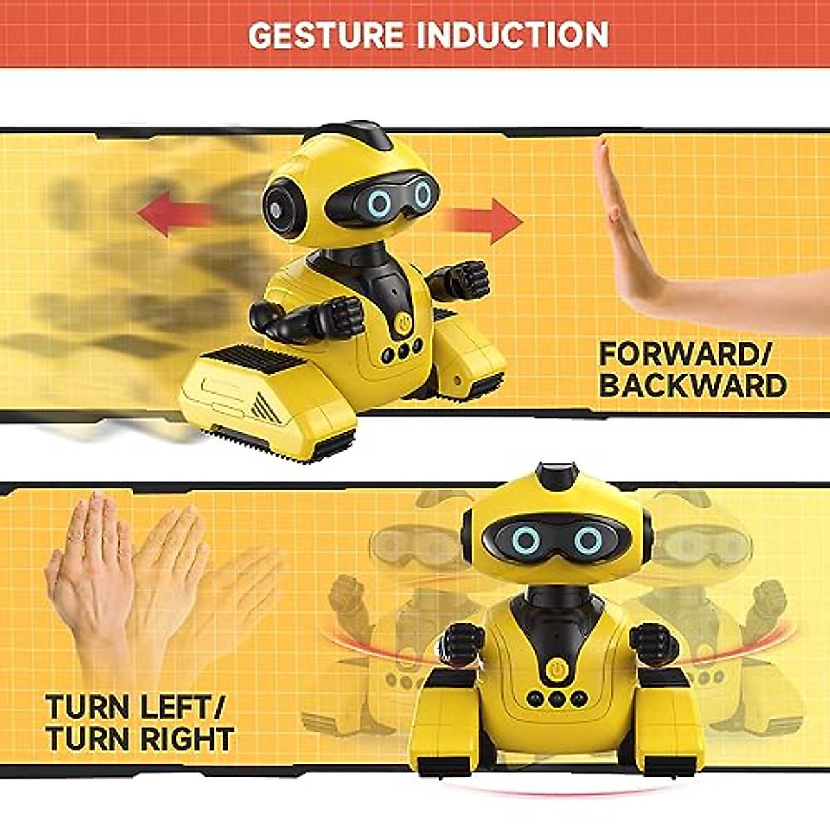 AONGAN Robot Toys, Remote Control Robot, Gesture Sensing Intelligent Programming, Rechargeable for Kids 8-10 Years Boys Girls