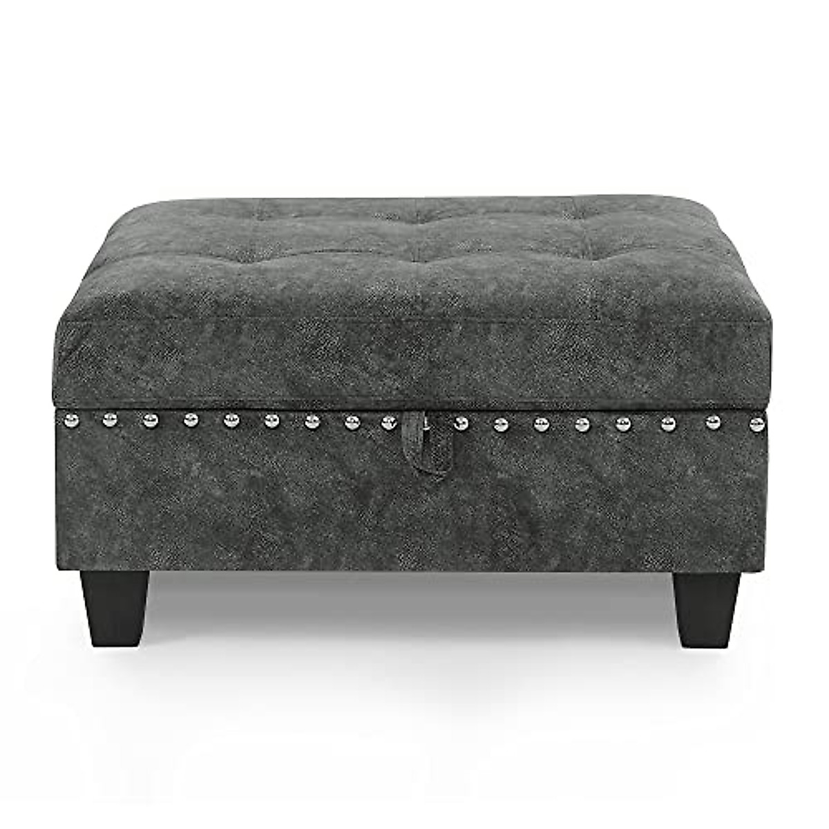 UBGO Living Room Furniture Sets,L-Shaped 2 Small Pillows&Storage Ottoman,Sectional 3-Seaters Sofa with Extra Wide Reversible Chaise,Upholstered Couch for Large Space Apartments, Gray i