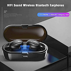 Hoseili 2023 new editionBluetooth Headphones.Bluetooth 5.0 Wireless Earphones in-Ear Stereo Sound Microphone Mini Wireless Earbuds with Headphones and Portable Charging Case for iOS Android PC. XG11