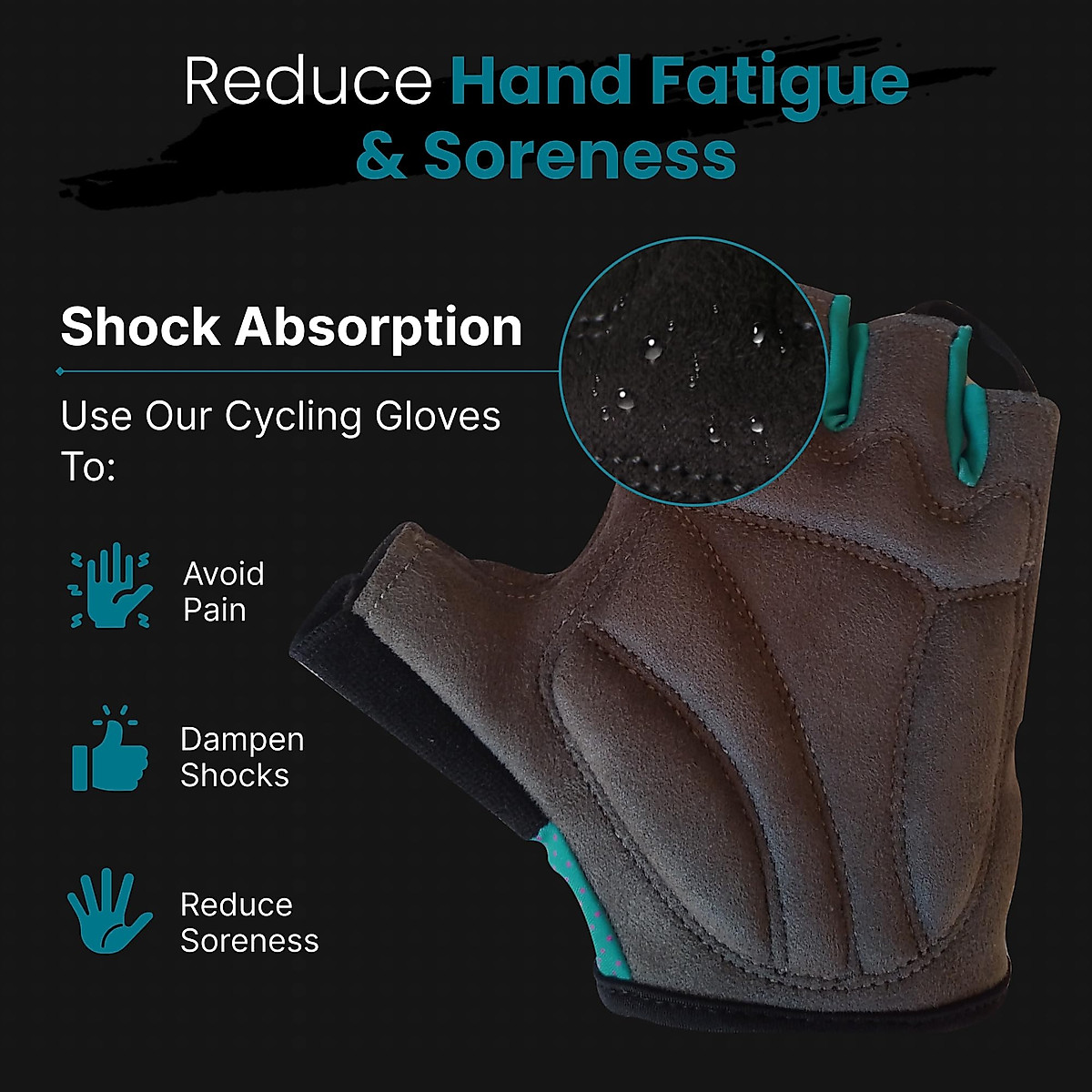 LuxoBike Cycling Gloves Bicycle Gloves Bicycling Gloves Mountain Bike Gloves – Anti Slip Shock Absorbing Padded Breathable Half Finger Short Sports Gloves Accessories for Men/Women