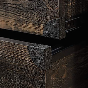 Sauder Steel River L-Shaped Desk, L: 59.84" x W: 57.32" x H: 29.53", Carbon Oak Finish