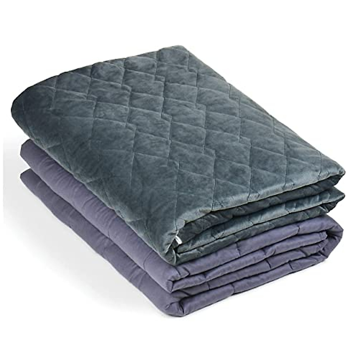 Modern Hygge Weighted Blanket 20 Lbs. with Removable Duvet Cover Queen (60"×85") - Grey