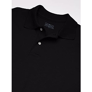 Jerzees Adult 5.6 oz. SpotShield™ Long-Sleeve Jersey Polo XL BLACK