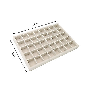 Stratalife Earring Organizer Stackable Jewelry Tray Drawer Organizer Removable Display Tray Organizer for Jewelry Necklace Earring Drawer Insert (40 Grid)