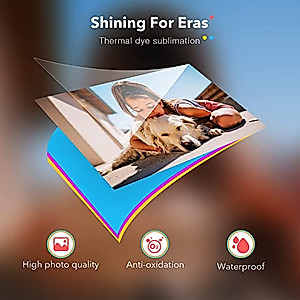 Liene 4x6'' Photo Printer Bundle (100 pcs +3 Ink Cartridges), Wi-Fi Picture Printer, Photo Printer for iPhone, Android, Smartphone, Computer, Dye-Sublimation, Portable Photo Printer for Home Use