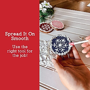 Spatty Daddy Crafting Spatula Set (6 and 12 Inch Red) Shark Tank Mom Made Scrapes Last Drop, Spreads Mixes Glue, Paint, Thoughtful Gifts for Women, Teen, Grandma, Stocking Stuffers for Christmas