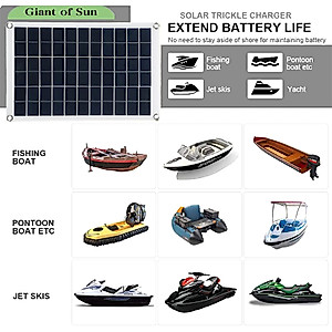 DSJ 100W Solar Panel with Dc 2 in 1 Line, Dual 12V/5V Dc USB Charger Kit with 10A Solar Controller for Outdoor Travel Camping