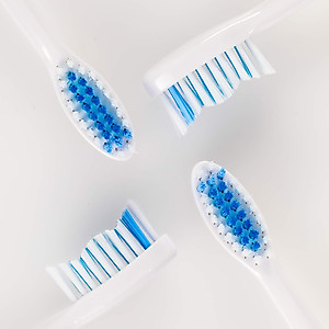 Sonic Clean Brush Replacement Heads Soft Dupont Bristles Four (4) Pack Electric Toothbrush Heads (White)