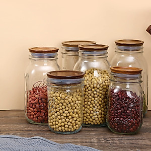 12 Pack Wide Mouth Mason Jar Lids, Reusable Canning Lids with Wooden and Silicone Seals - Perfect for Canning and Preserving in Mason Jars, Brown (12PCS Wide Lids)