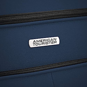 American Tourister Pop Max Softside Luggage with Spinner Wheels, Navy, 3-Piece Set (21/25/29)