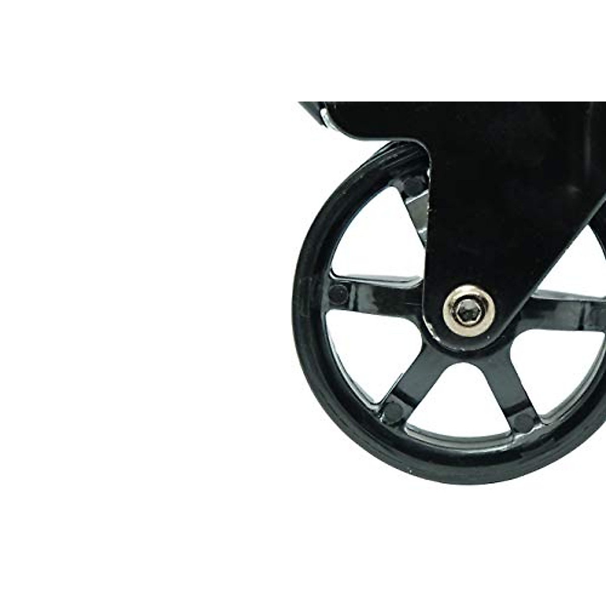 Headbourne 8276E 3 inch Polyurethane Mag, 4 Pack Designer Caster, 3-Inch, Gloss Black, 4 Count